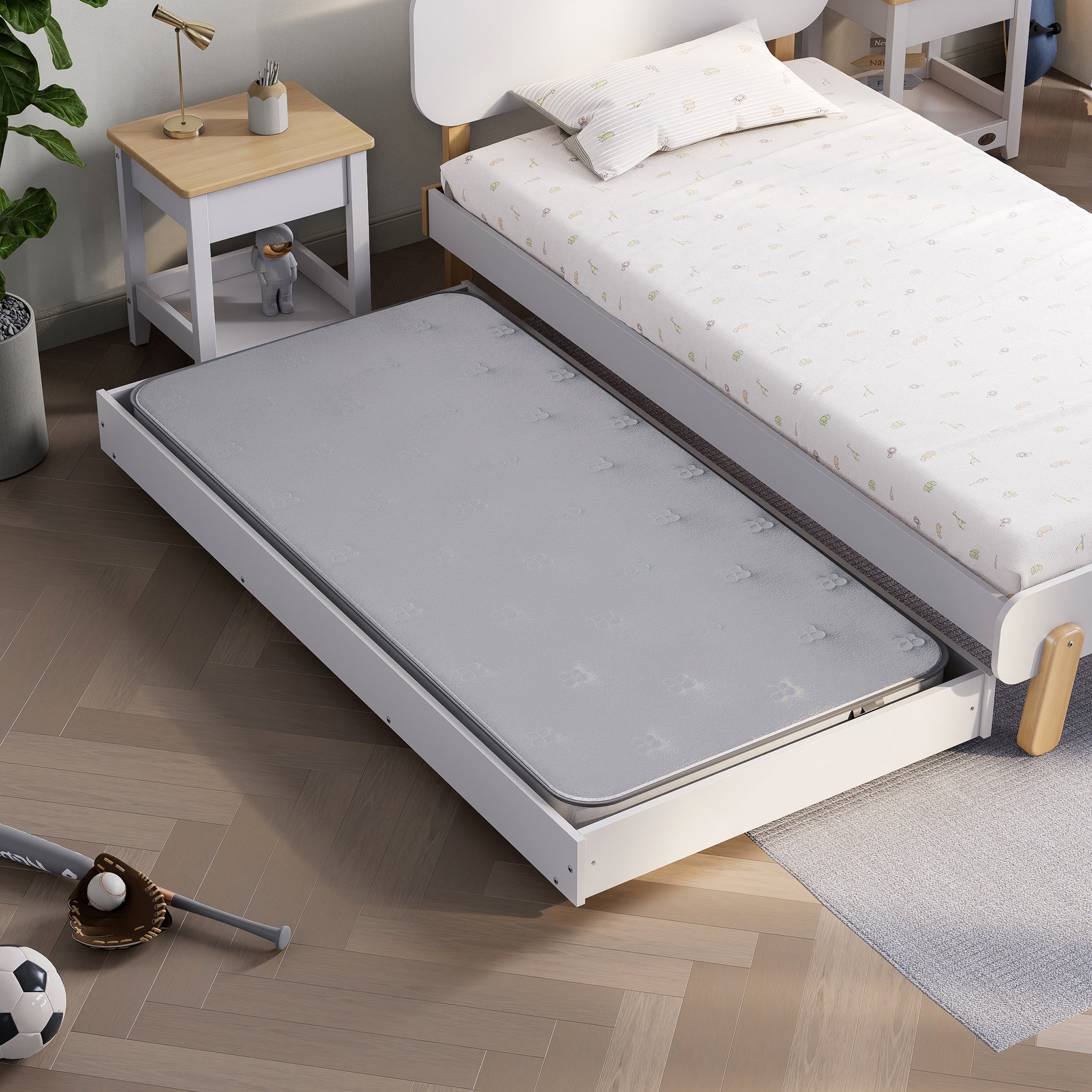 Neat Trundle Bed with Mattress Bundle | Boori UK