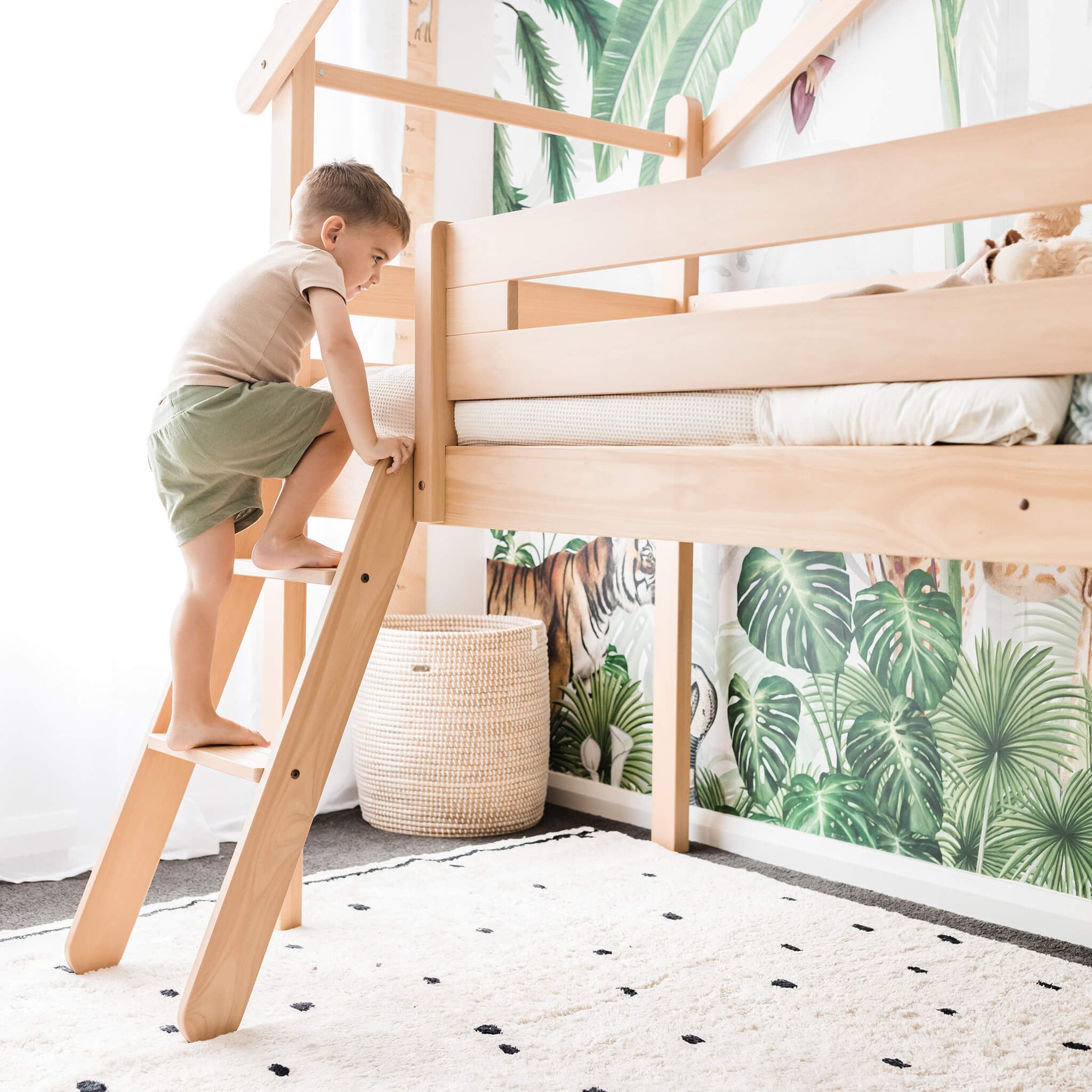 Forest Teepee Loft Bed - Treehouse Bed for Kids – Boori UK
