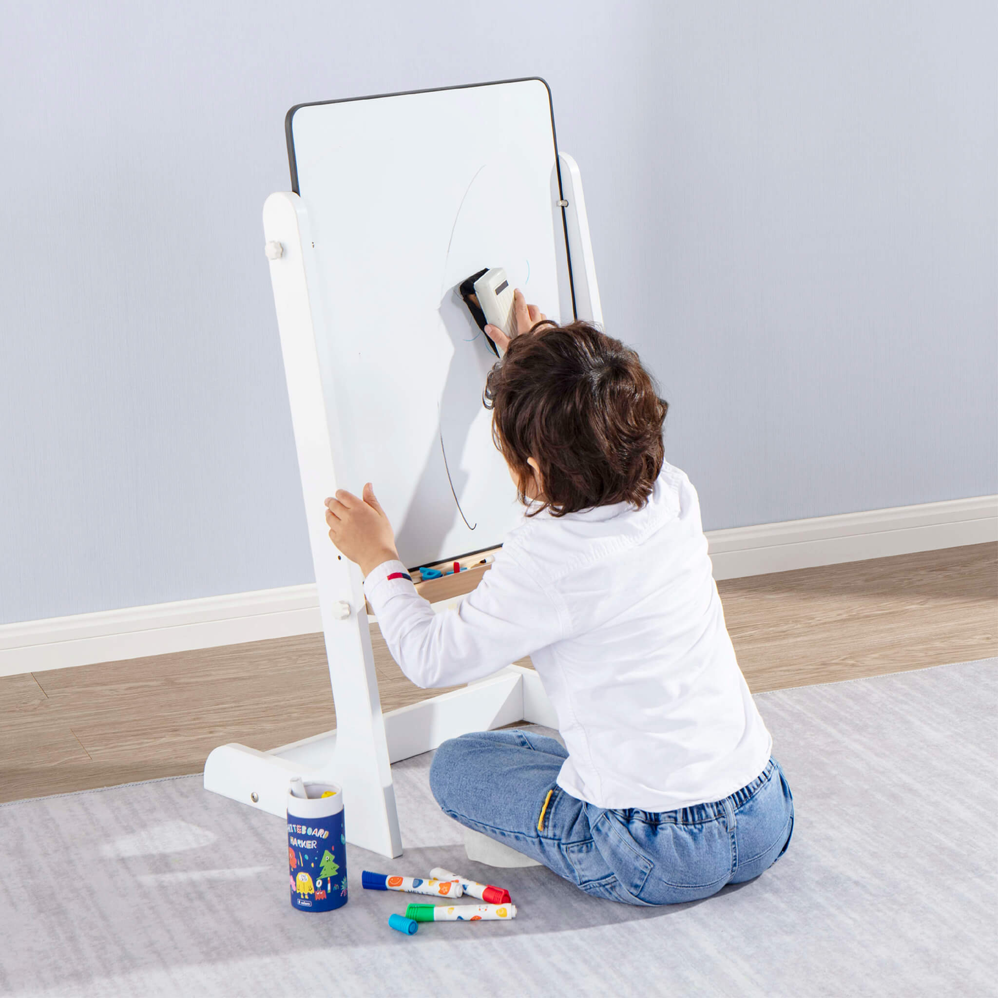 Tidy Magnetic Drawing Board for Kids – Boori UK